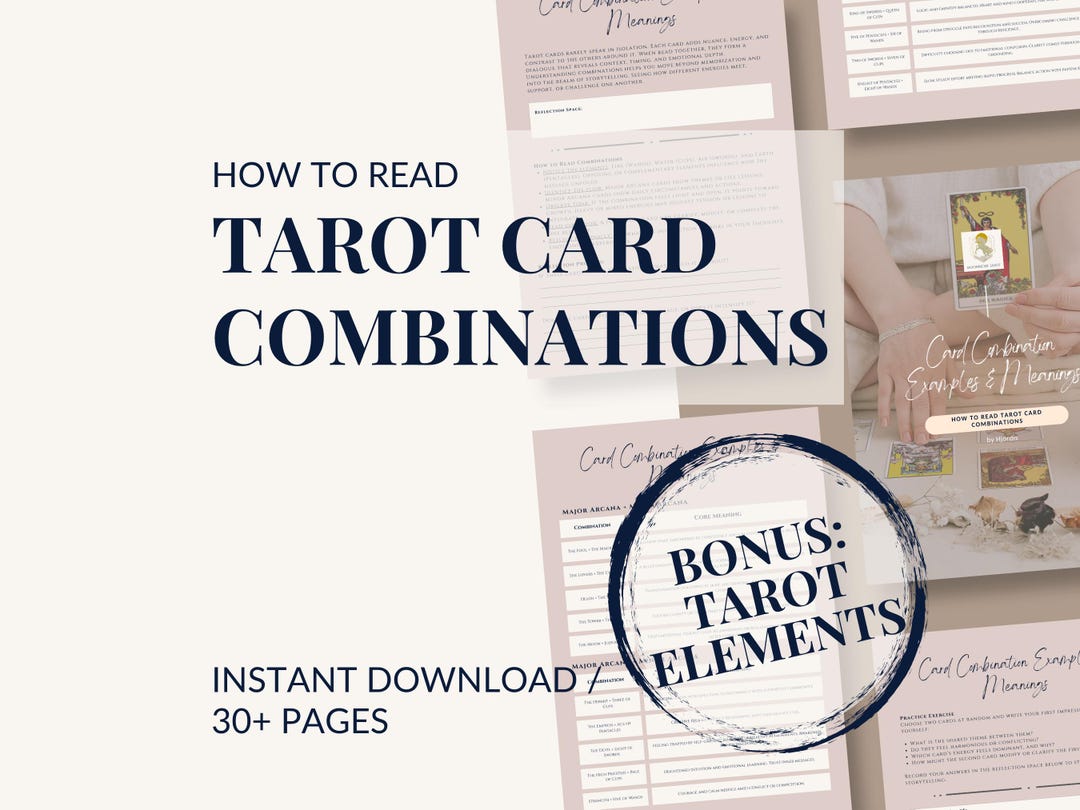 Tarot Card Combinations Guide • Learn How Cards Interact • Meanings ...