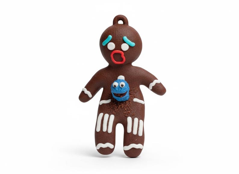Gingerbread Man Alien Chestburster | Funny Cookie Monster Parody | 3D ...