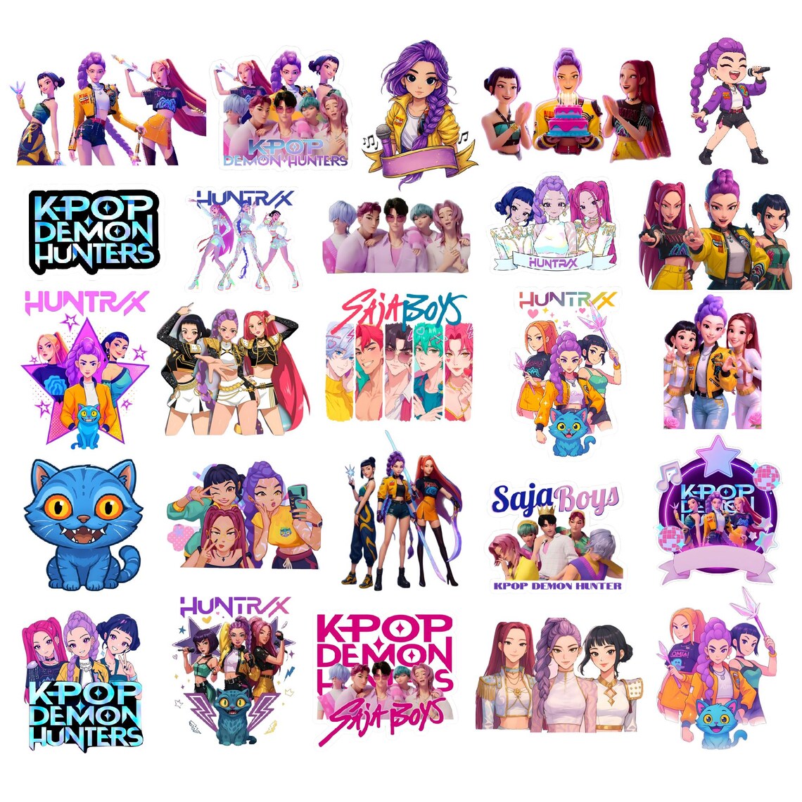 Huntrix Kpop Demon Hunters PNG SVG Bundle for Shirt Design ...