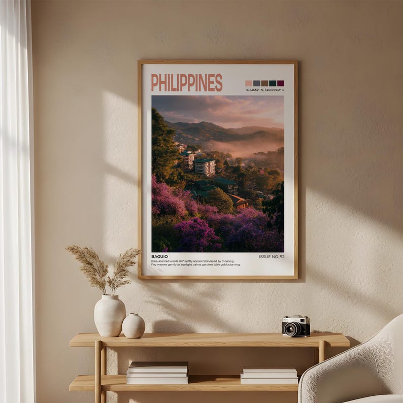 Baguio Travel Print: Philippines Art Poster, South East Asia Wall Art ...