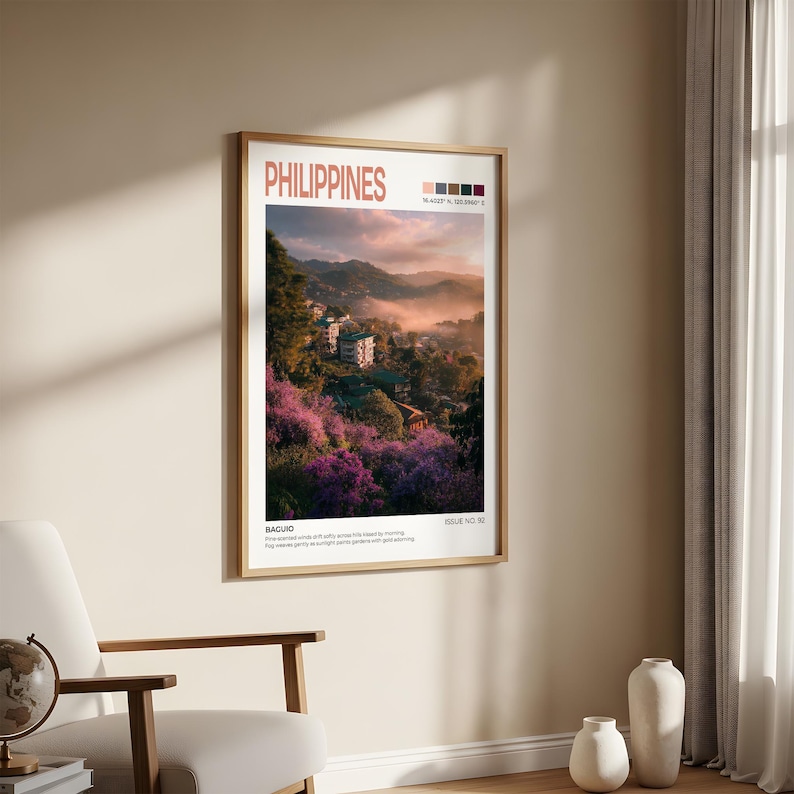 Baguio Travel Print: Philippines Art Poster, South East Asia Wall Art ...