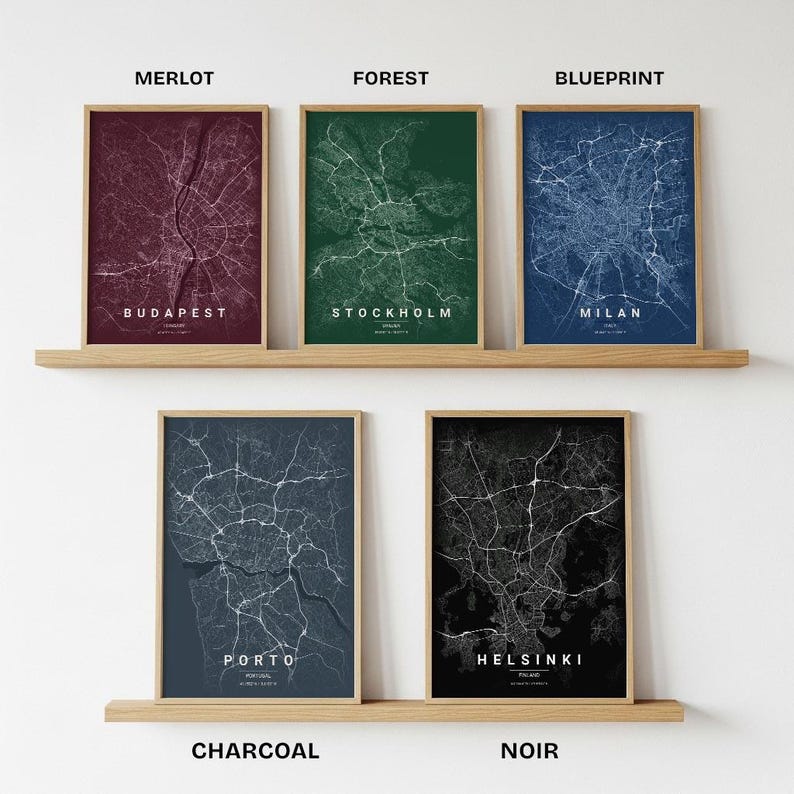 Munich Map Poster, Germany City Travel Print, European Wall Art - Etsy