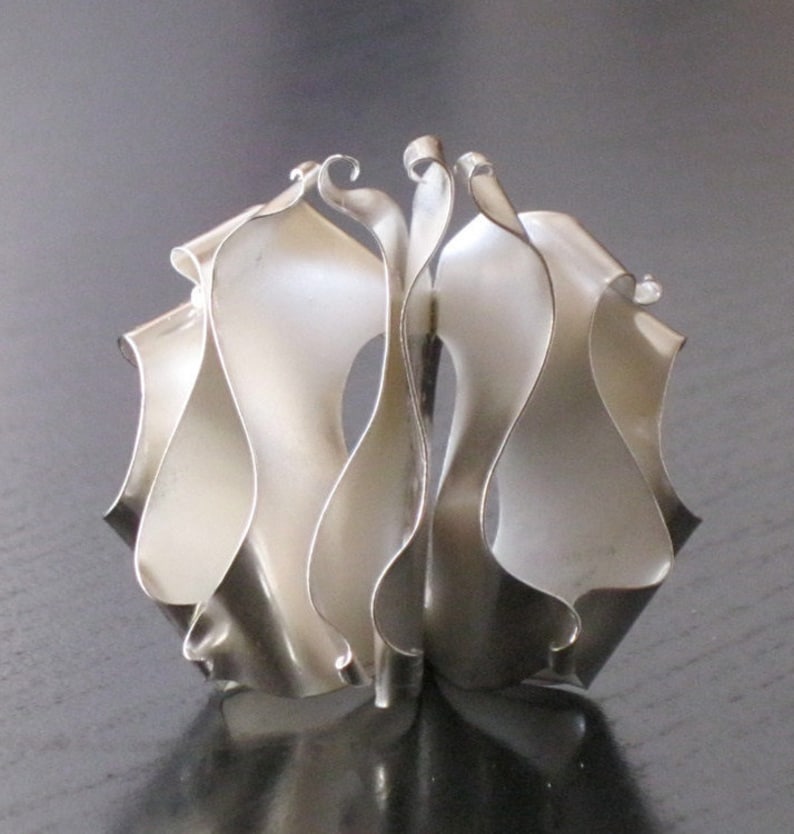 Unique Eye-catching Silver Ring Paper Sculpture Contemporary - Etsy