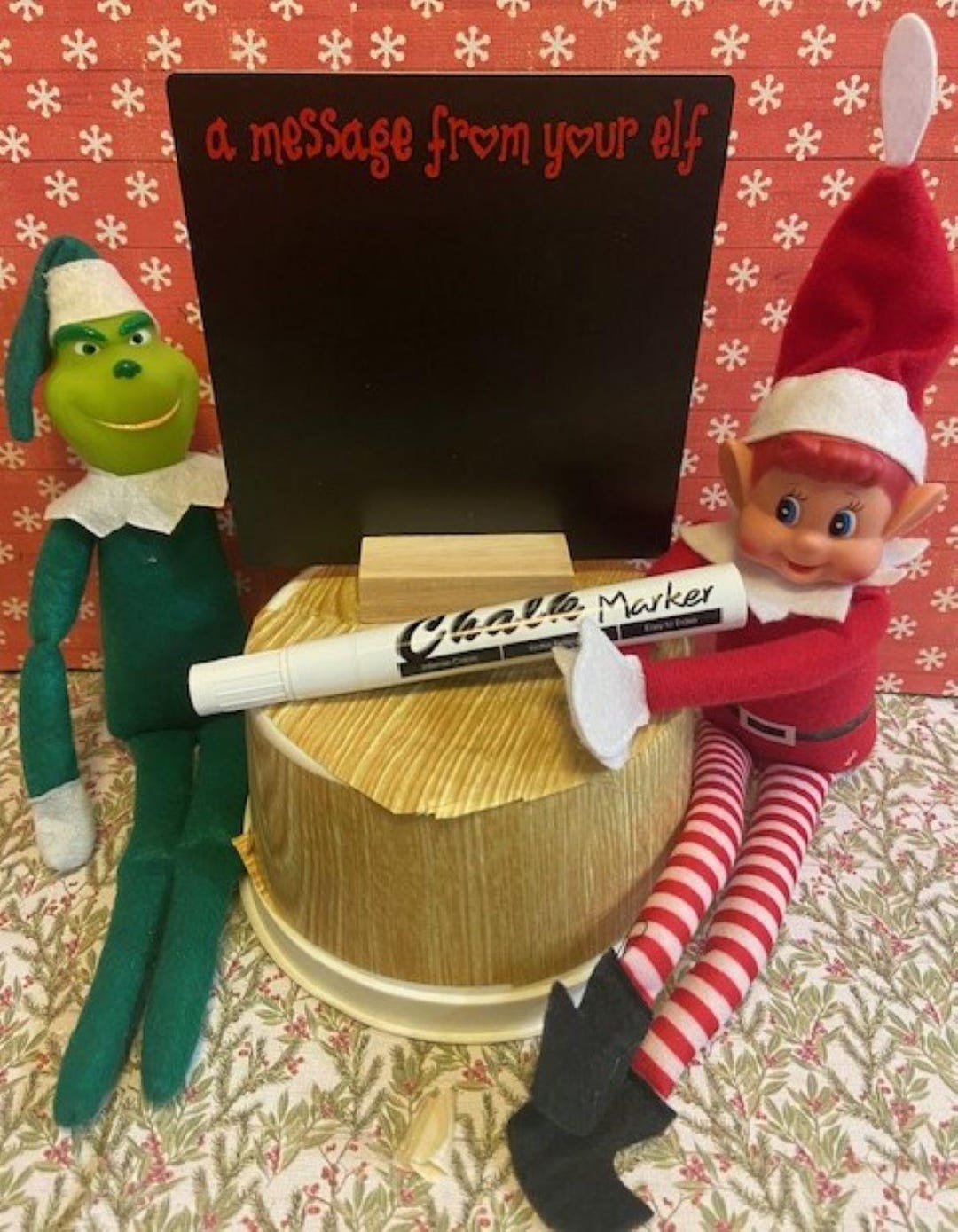 Personalized Elf Message Chalkboard With Chalk Marker - Etsy