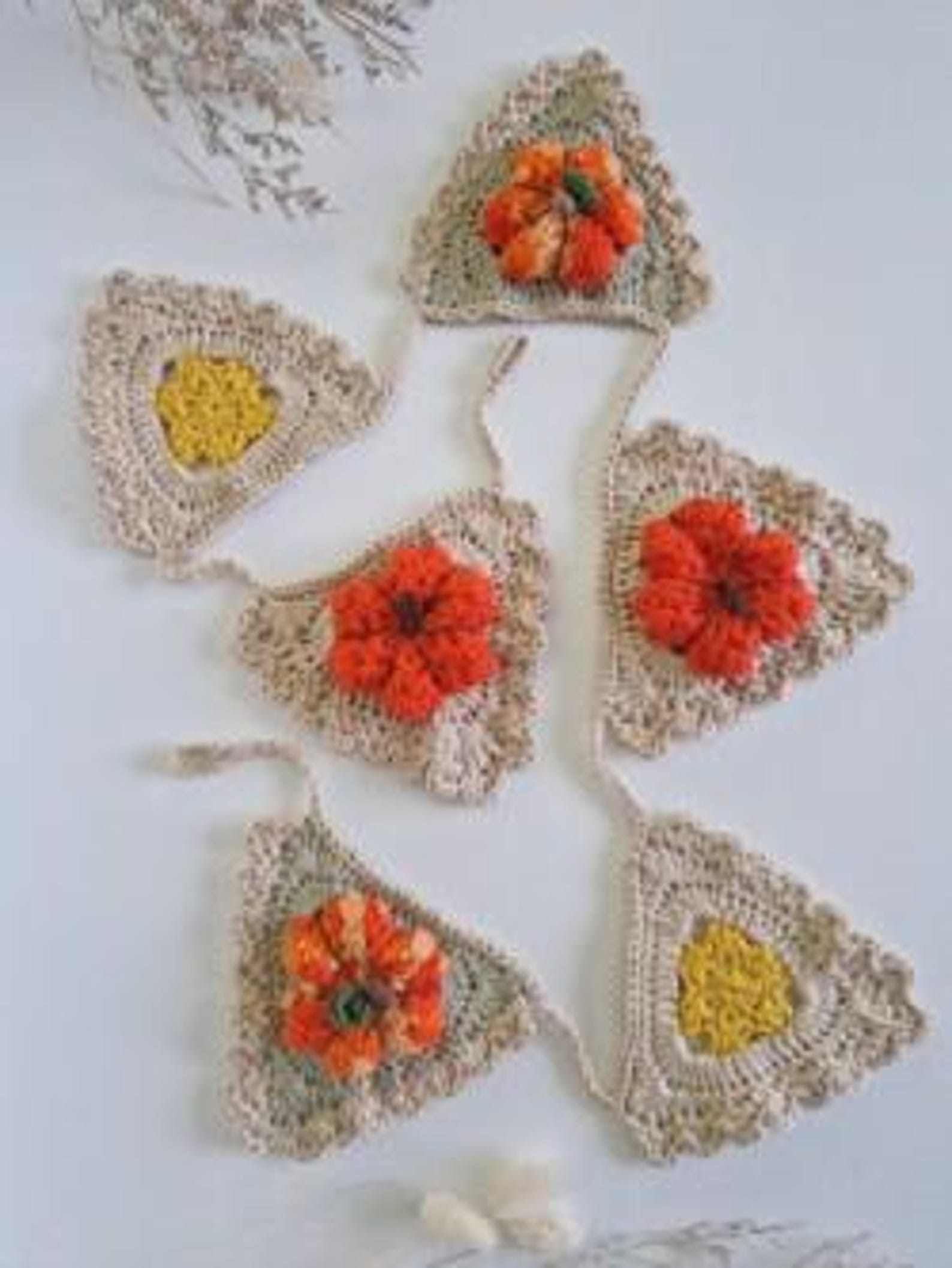Pumpkin Granny Triangle Pattern - Etsy