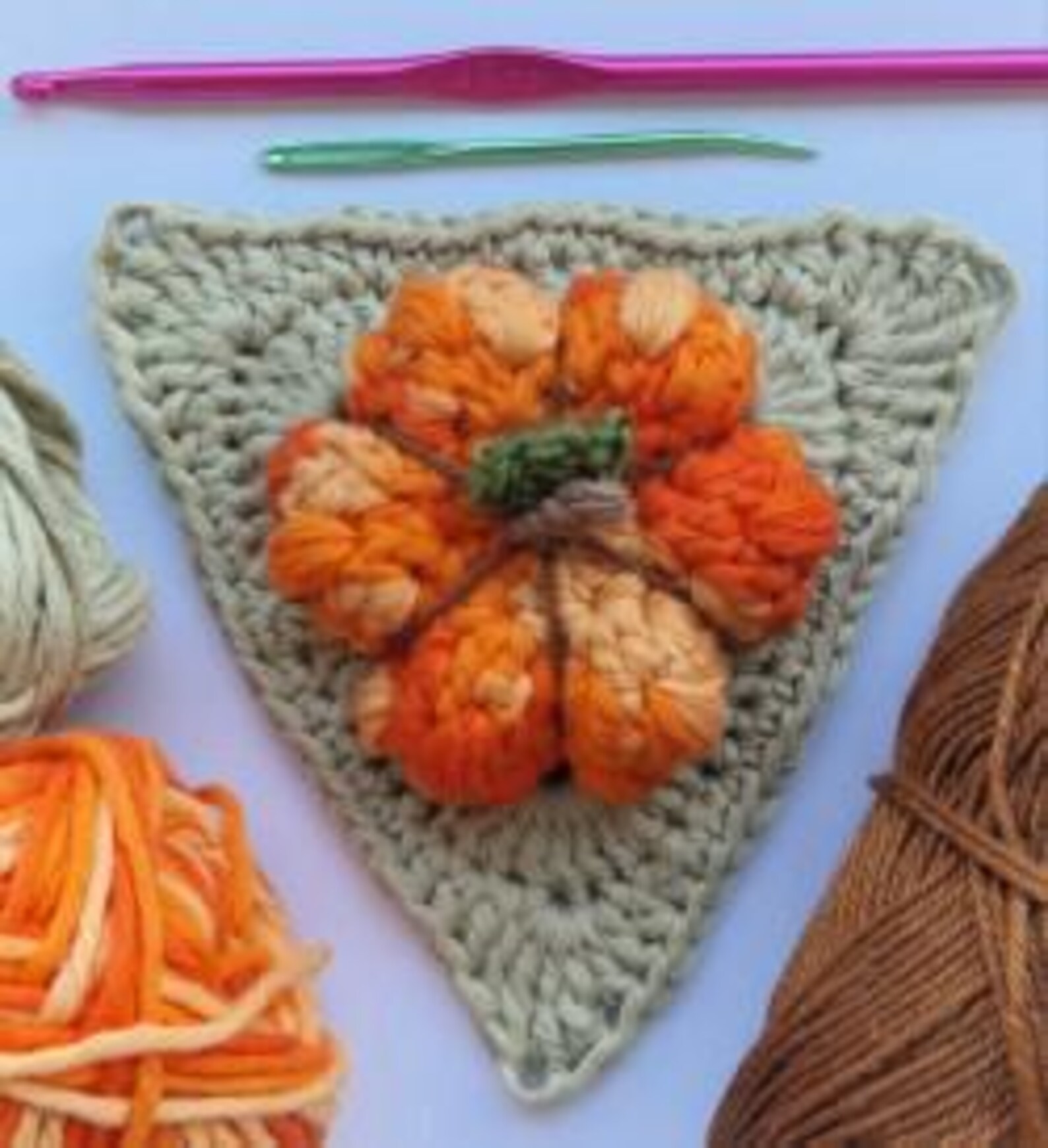 Pumpkin Granny Triangle Pattern - Etsy