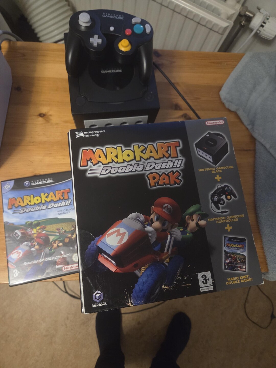 Nintendo Gamecube Console Black Mario Kart Double Dash Pak + Retrobit ...