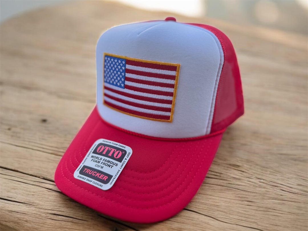 Otto Brand Custom Trucker Hat-american Themed - Etsy