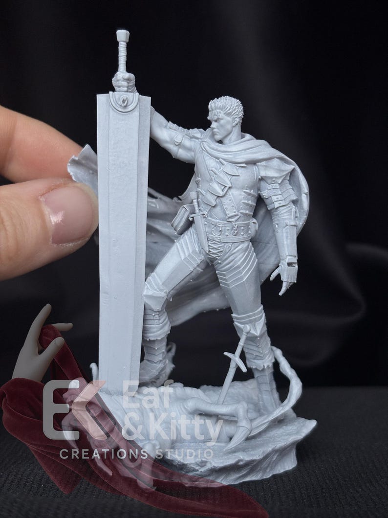 Guts – Dark Fantasy Mini Resin Statue | 3D Printed Anime Inspired ...