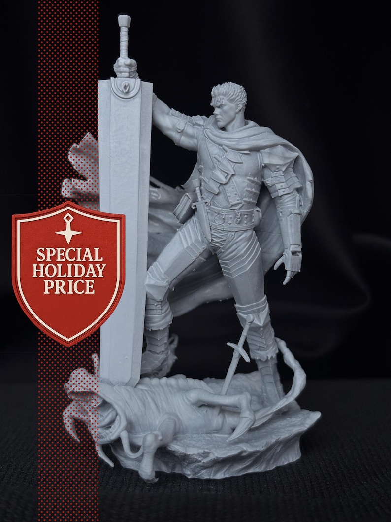 Guts – Dark Fantasy Mini Resin Statue | 3D Printed Anime Inspired ...
