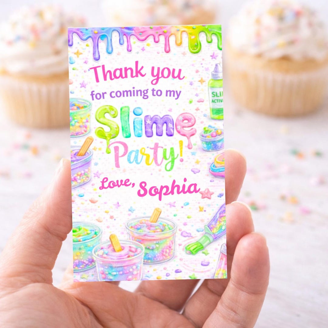 Slime Party Favor Tags Printable – Slime Kit Party Favors – Slime Kits ...