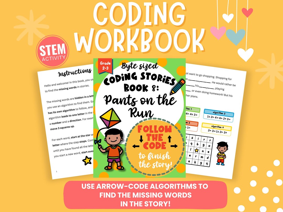 Printable Coding Worksheets for Kids | STEM Activity (digital Download ...