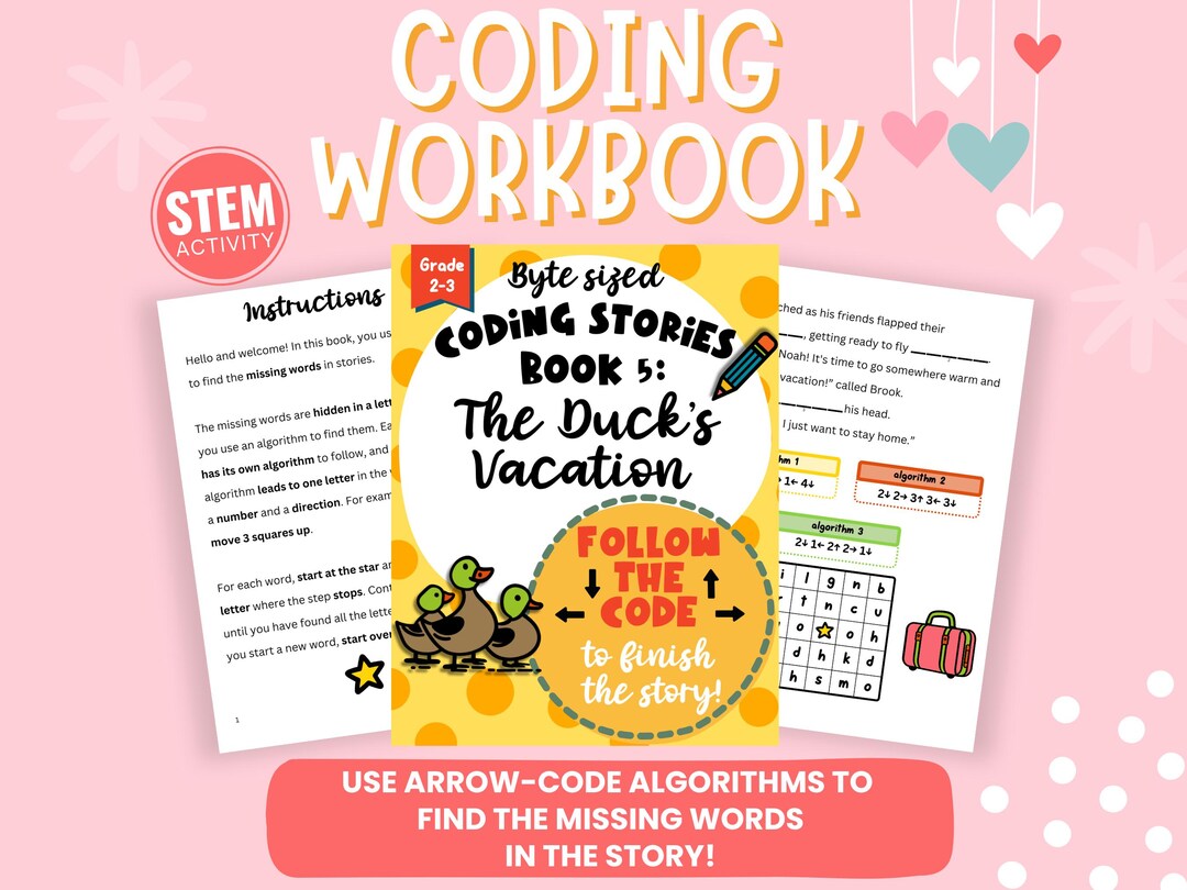 Printable Coding Worksheets for Kids | STEM Activity (digital Download ...