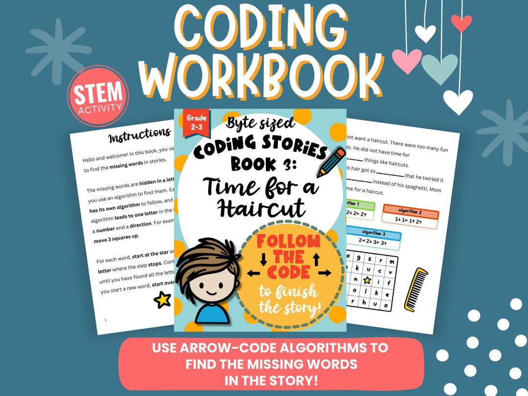 Printable Coding Worksheets for Kids | STEM Activity (digital Download ...