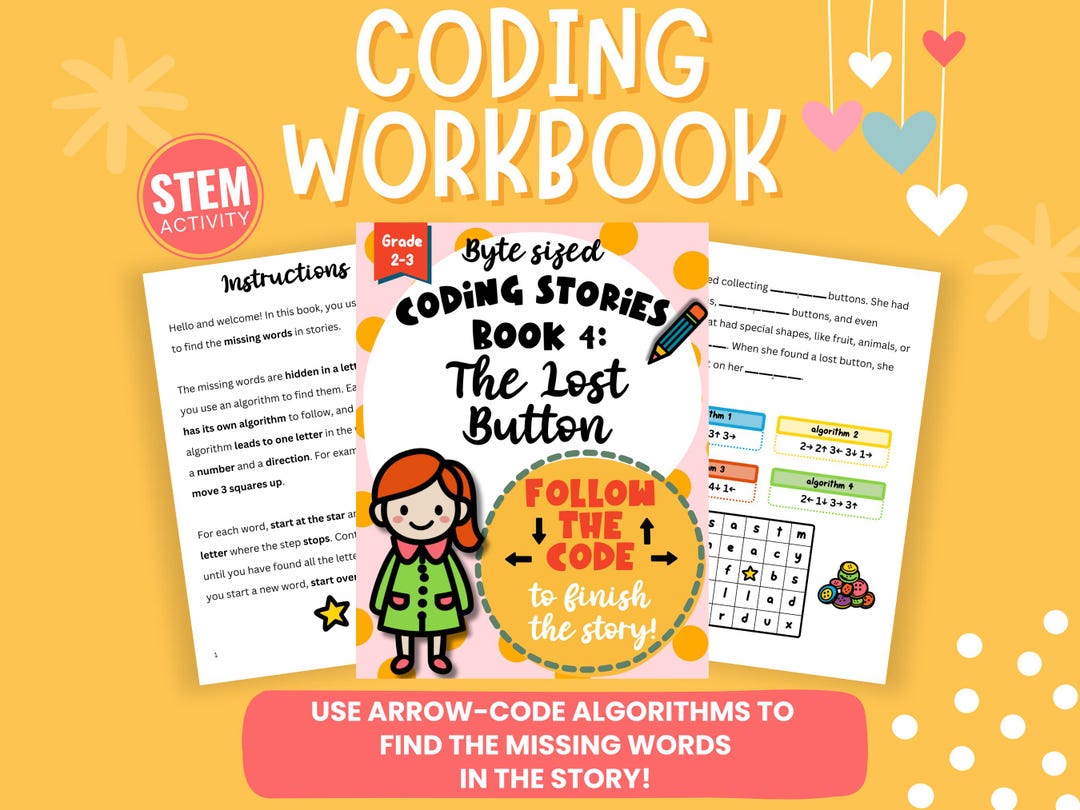Printable Coding Worksheets for Kids | STEM Activity (digital Download ...