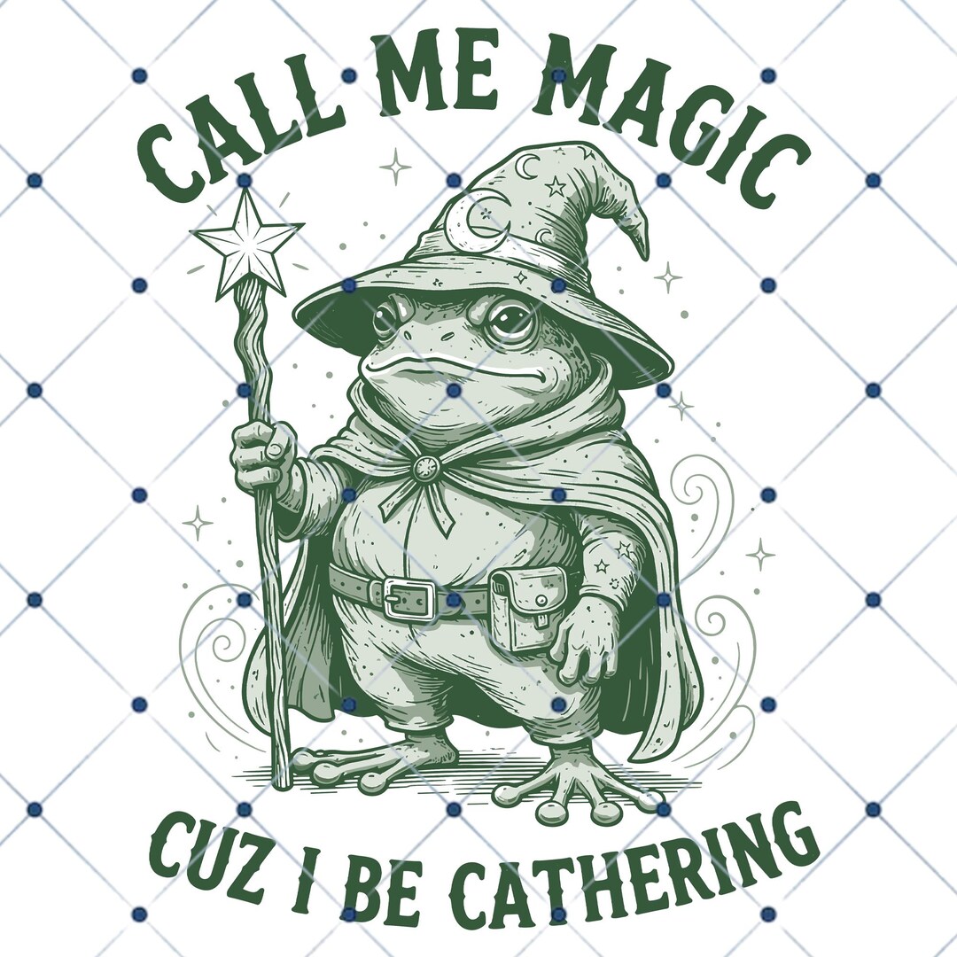Funny Frog Wizard PNG, Dnd Mage Meme Design - Etsy