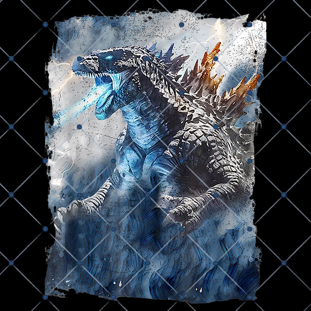 Atomic Kaiju Monster PNG, Vintage Sci-fi Lizard Design (digital ...