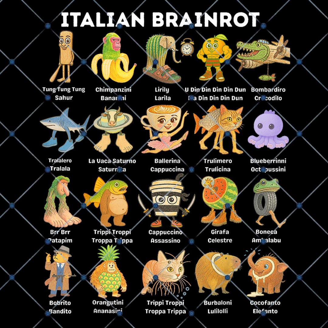 Italian Brainrot Meme PNG, Funny Characters Clipart (digital Download ...