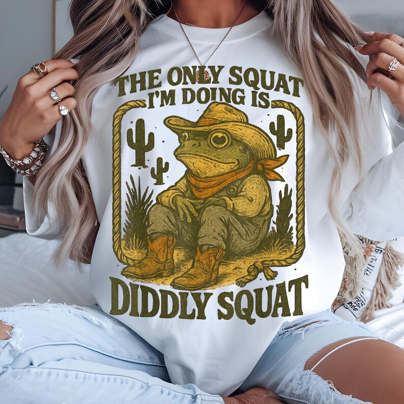 Funny Cowboy Frog PNG • Diddly Squat Rodeo Design (300 DPI) - Etsy