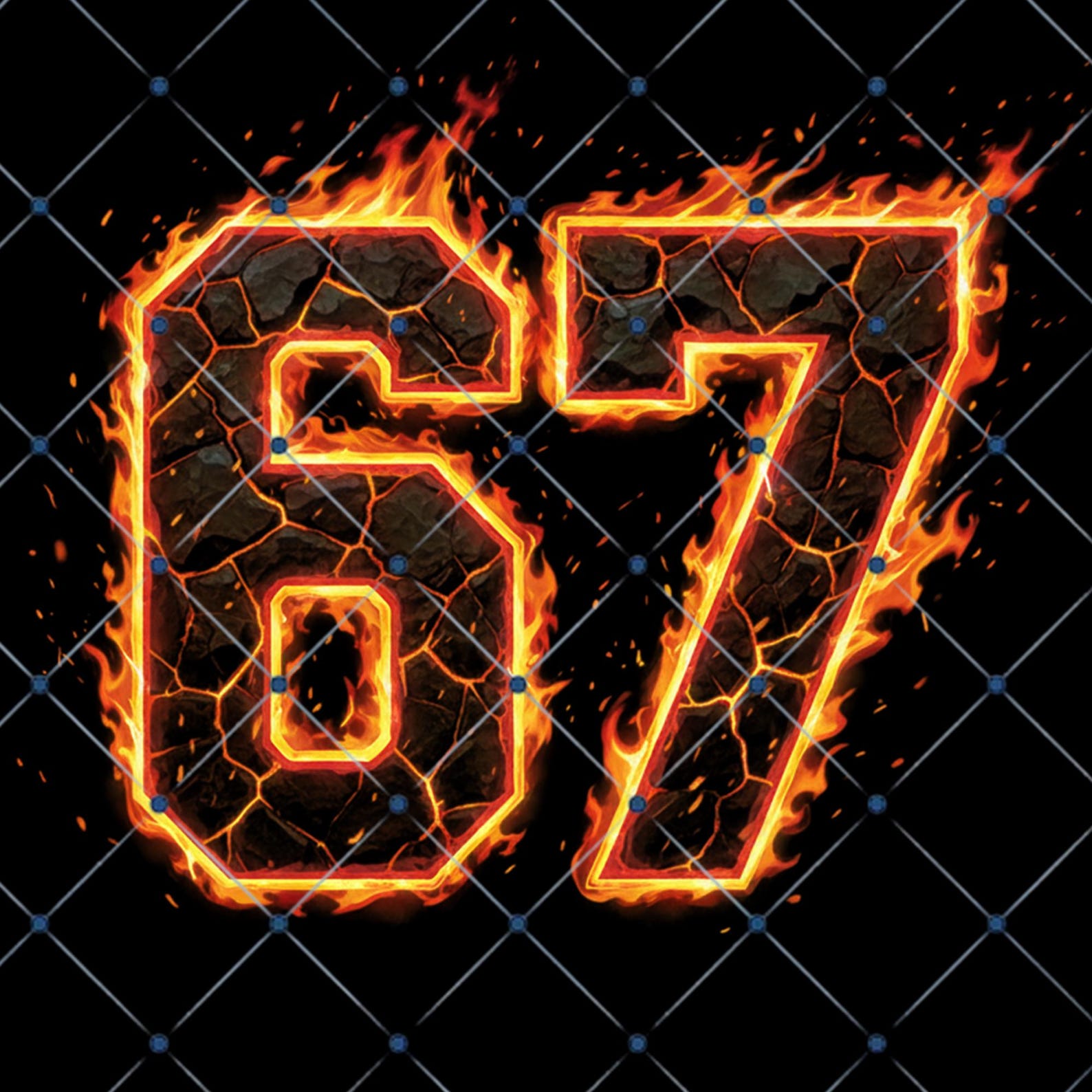 Flame Number 67 PNG | Fire Meme Clipart (digital Download) - Etsy