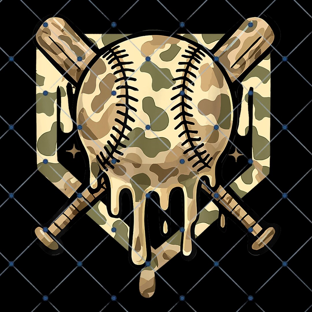 Baseball Drip Camo PNG, Ice Cream Dripping Baseball Clipart, Boys ...