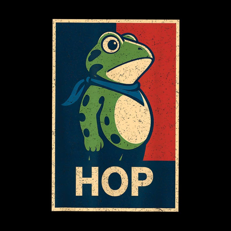 Portland Frog No King Protest PNG: Retro Political Poster (digital ...
