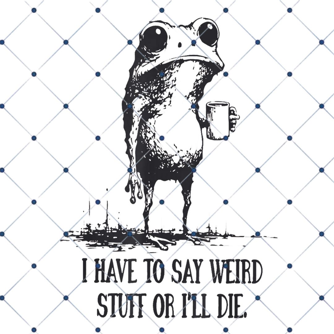 Funny Frog Meme PNG: Retro Weird Humor Sublimation (digital Download ...