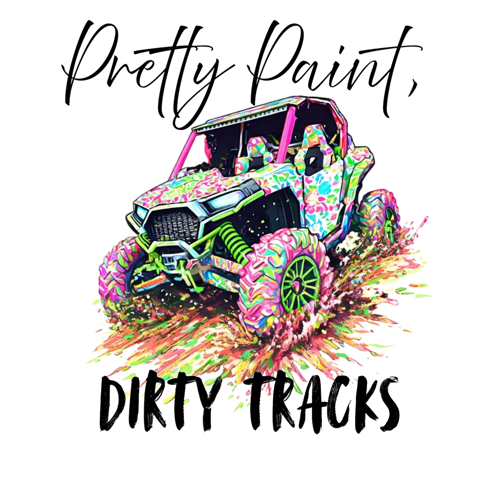 Pretty Paint Dirty Tracks PNG, Colorful UTV off Road, ATV Girl ...