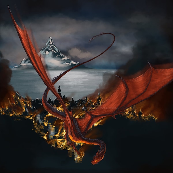 Smaug Art - Etsy