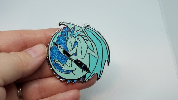 Digital Art Dragon Wacom Artist Pen Hard Enamel Pin - Etsy