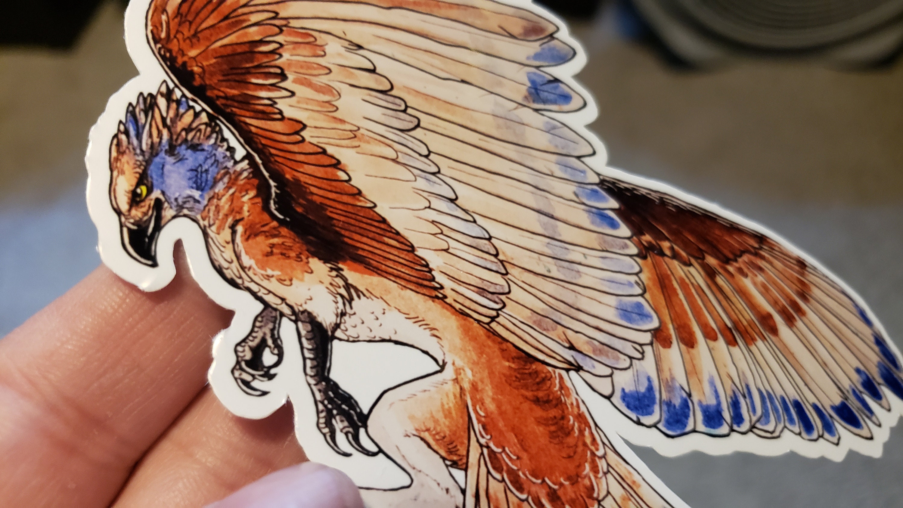 Fantasy Flying Gryphon Watercolor Sticker - Etsy