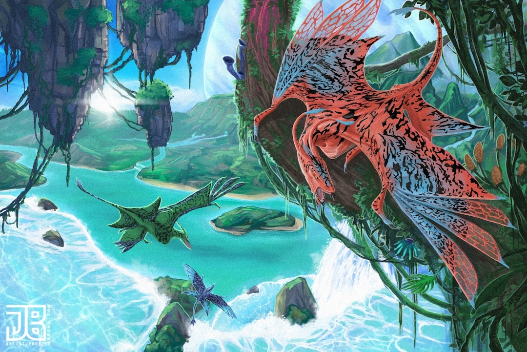 Avatar Pandora James Cameron Banshee Ikran Landscape Scenery Fan Art ...