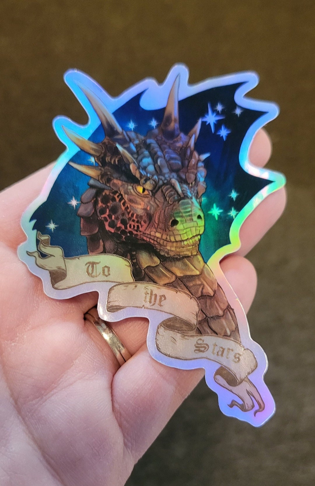 HOLOGRAPHIC Dragonheart Draco Dragon "to the Stars" Sean Connery Fan ...