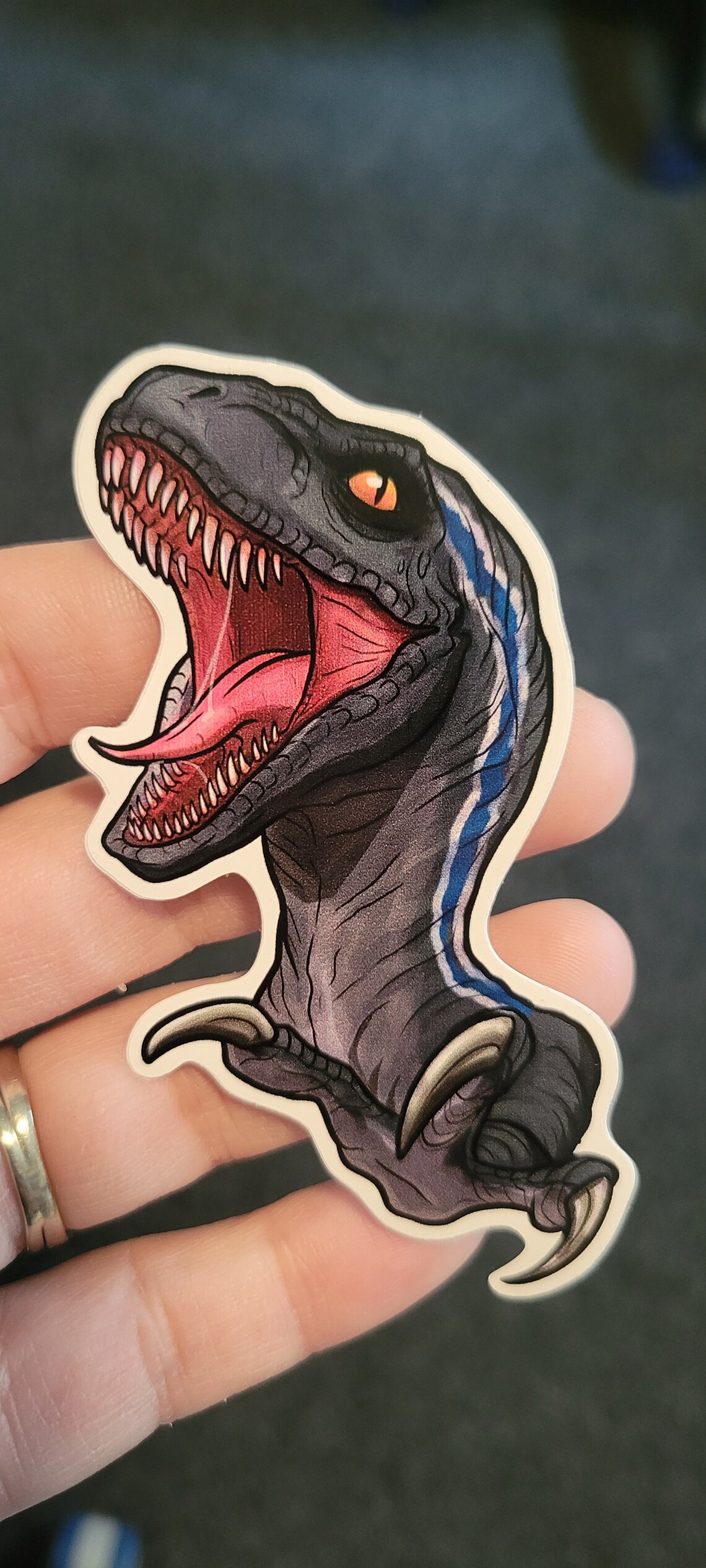 Famous Velociraptor Raptor Jurassic Dinosaur Fan Art Sticker - Etsy