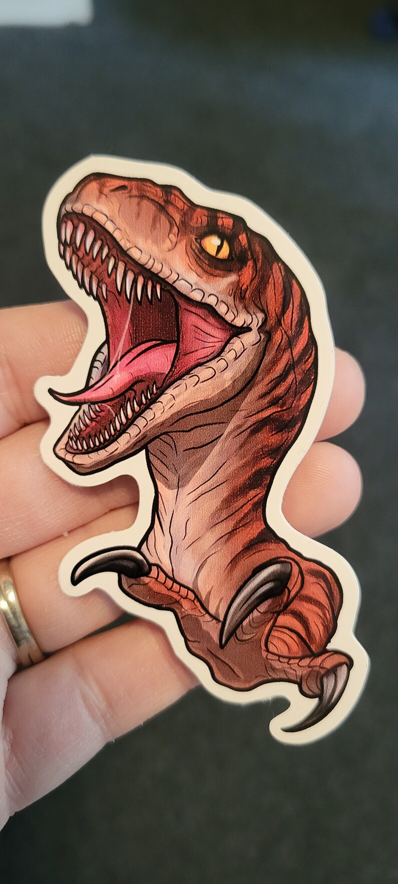 Famous Velociraptor Raptor Jurassic Dinosaur Fan Art Sticker - Etsy