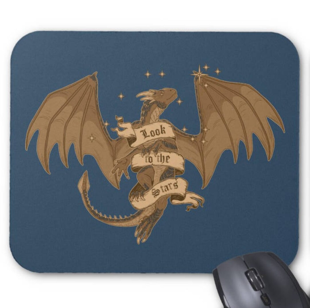 Mouse Pad - Draco Dragonheart Look to the Stars Dragon Fan Art Drawing ...
