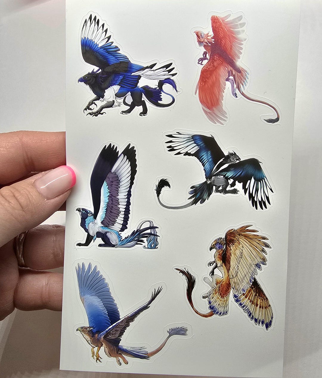 MINI STICKER SET -- Fantasy Gryphon Griffon Flying Mini Stickers - Etsy