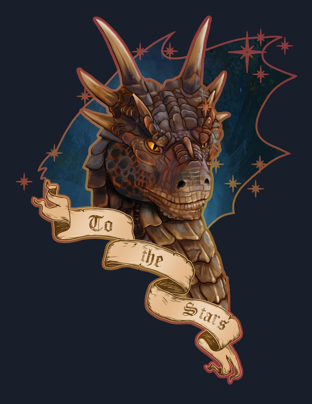 Dragonheart Draco - to the Stars Portrait - Fan Art Prints and Posters ...
