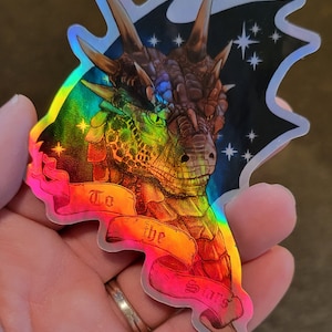 HOLOGRAPHIC Dragonheart Draco Dragon "to the Stars" Sean Connery Fan ...