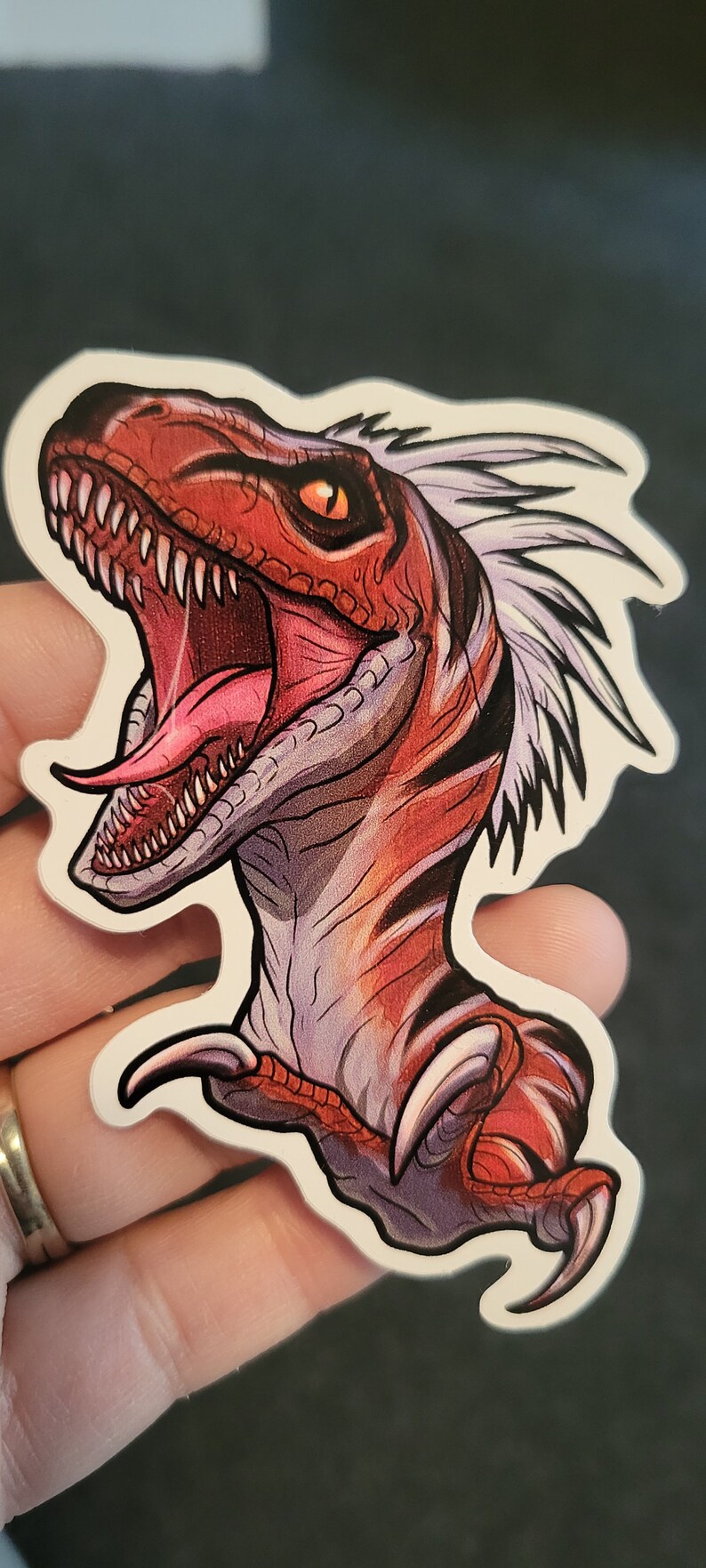 Famous Velociraptor Raptor Jurassic Dinosaur Fan Art Sticker - Etsy