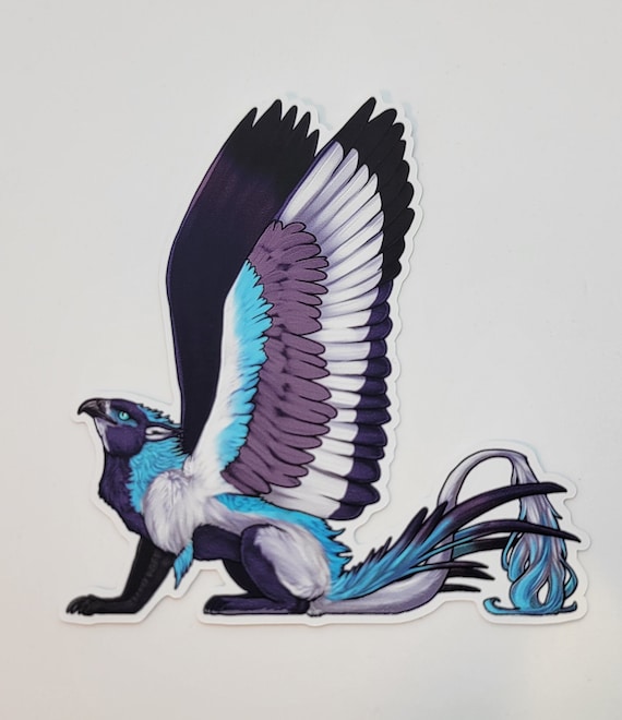 Fantasy Gryphon Colorful Weatherproof Sticker - Etsy