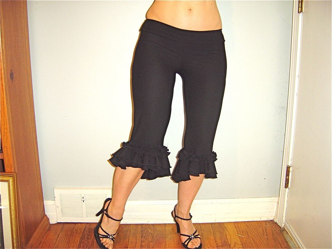 Ruffle Capri Pants Pantaloons Salsa Pants Bellydance - Etsy
