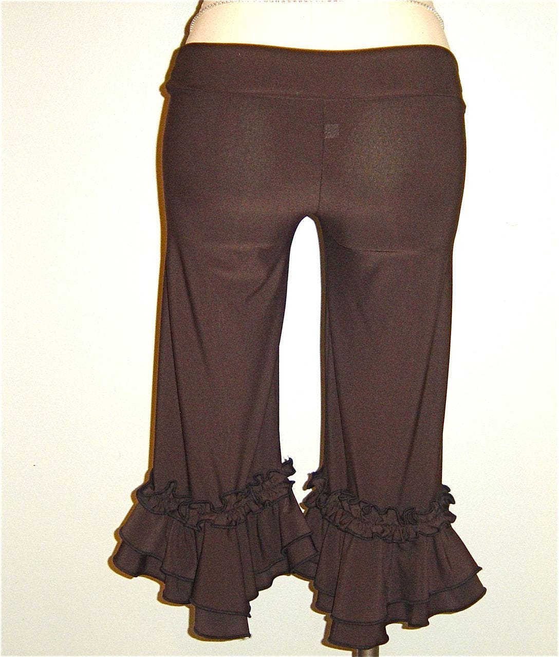 Ruffle Capri Pants, Pantaloons, Salsa Pants, Bellydance, Pirate ...