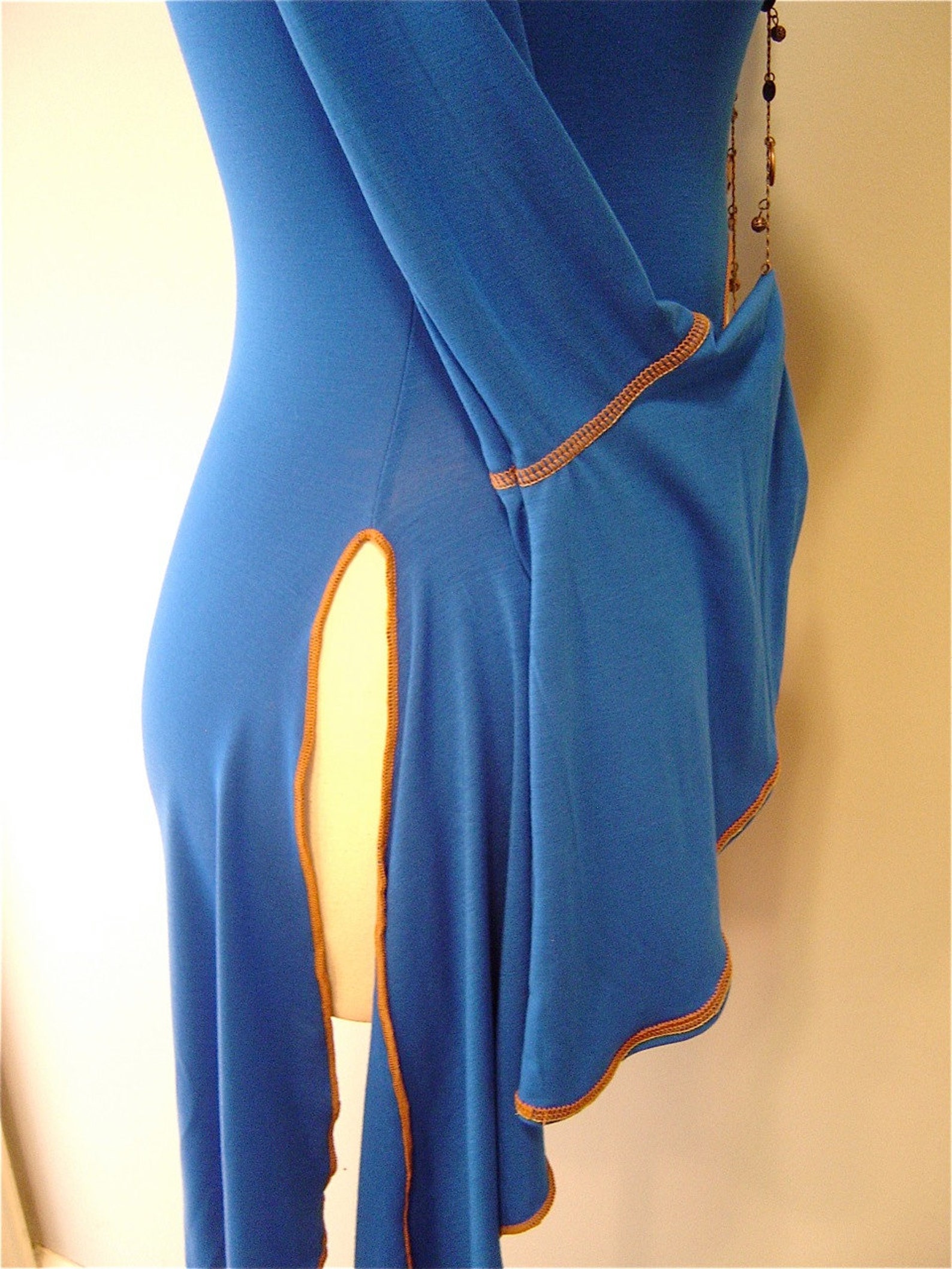 Morgana Long Flared Sleeves Midriff Top Renaissance - Etsy