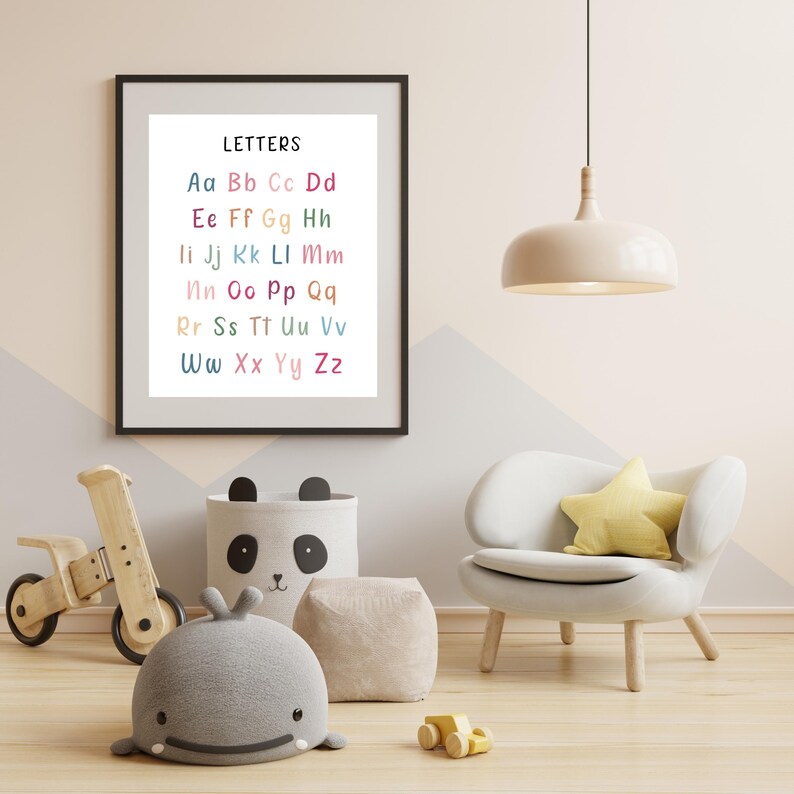 Montessori Alphabet Poster - Etsy
