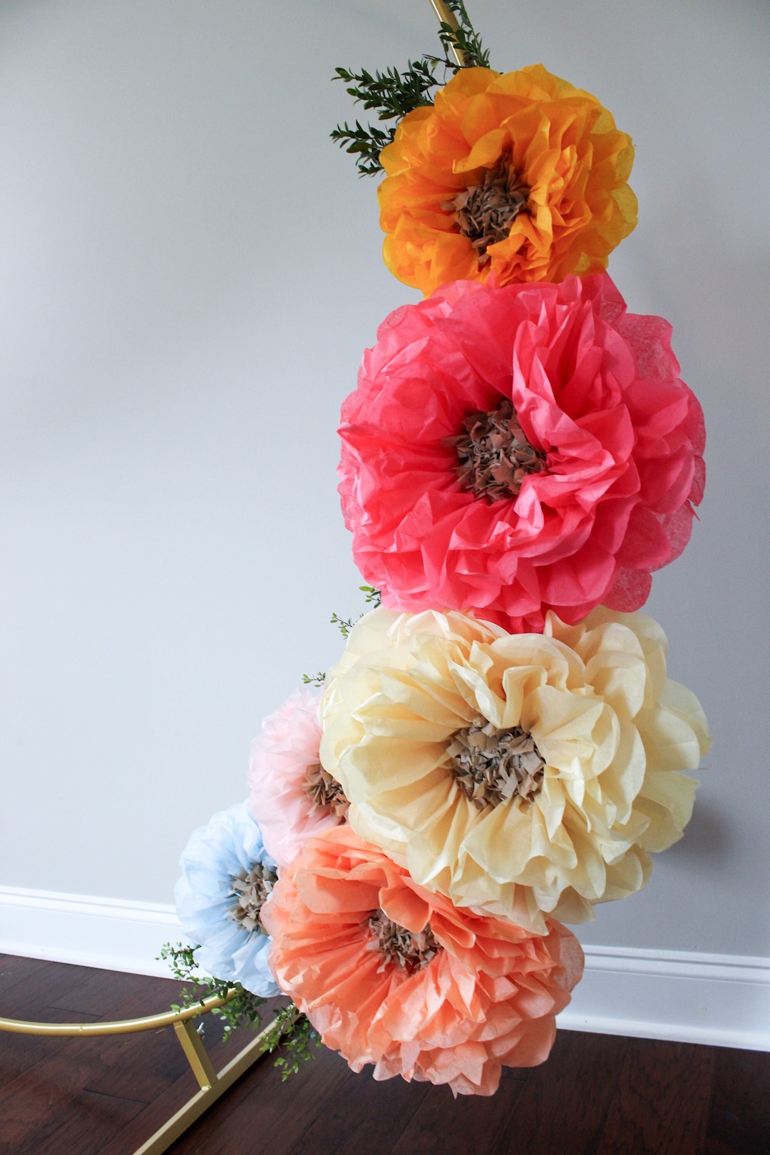 Tissue Paper Flower Wall Decor, Lily Collection, Set of 10 - Etsy