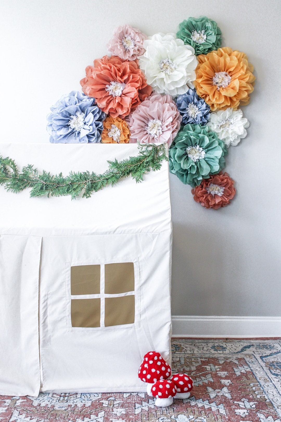 Tissue Paper Flower Wall Decor, Betsy Collection, Party Decorations ...