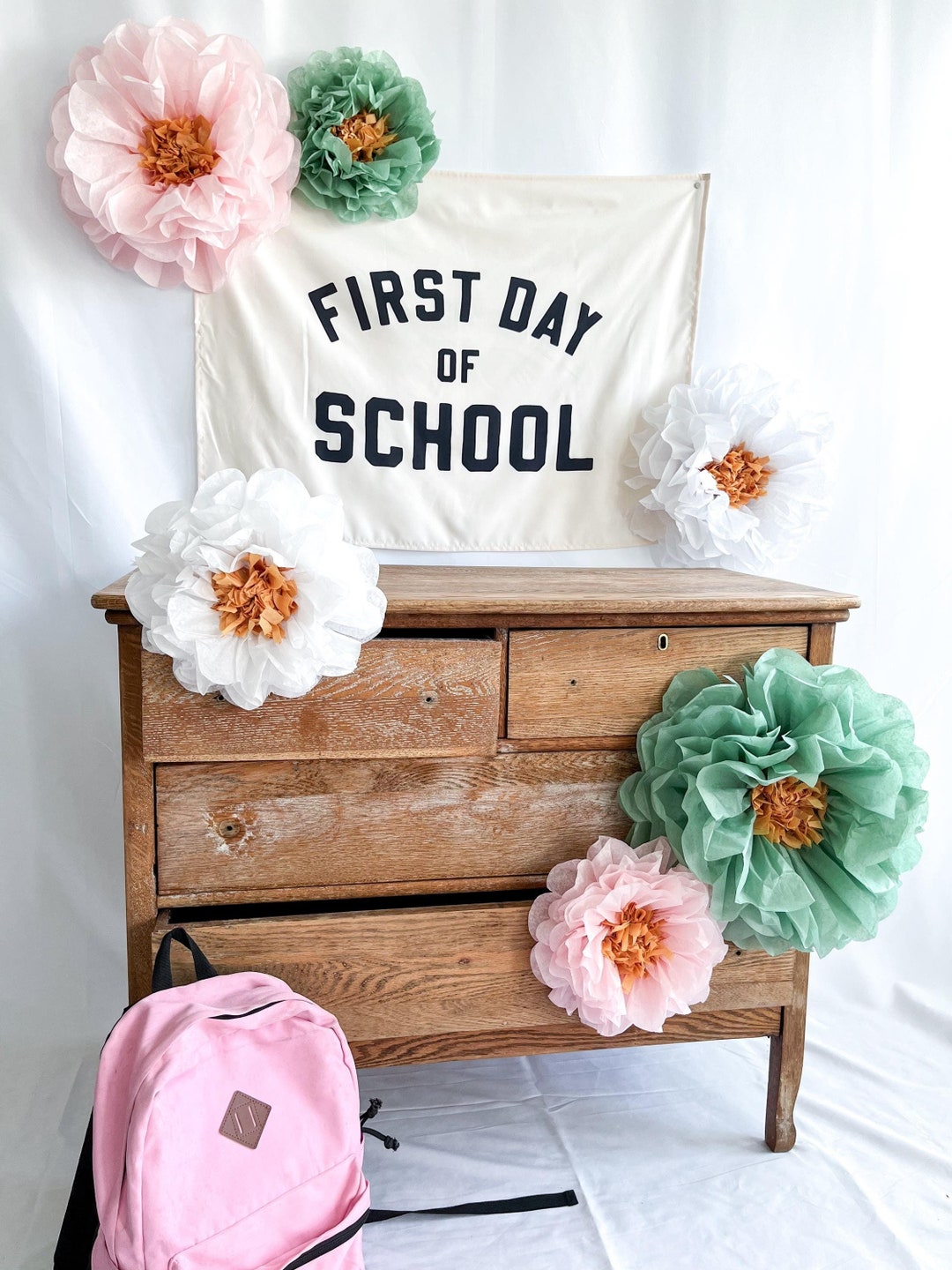 Paisley Collection (set of 5 Paper Flowers) Back to School, Flower Wall ...