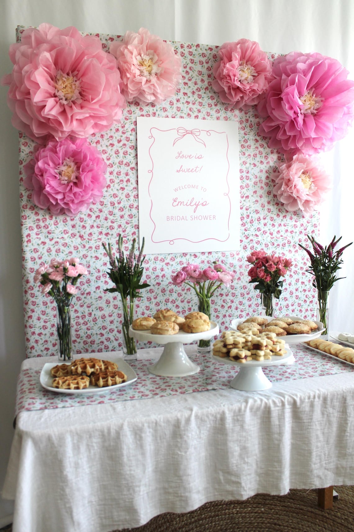 Blush Pink Paper Flower Wall Decor, Set of 5 - Etsy