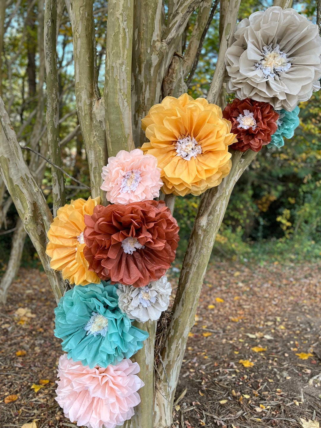 Tissue Paper Flower Wall Decor, Ashlie Collection, Set of 10 - Etsy